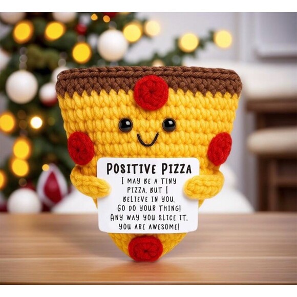 Toys | Positive Pizza Crochet Plush Doll Pizza Slice W Encouragement ...